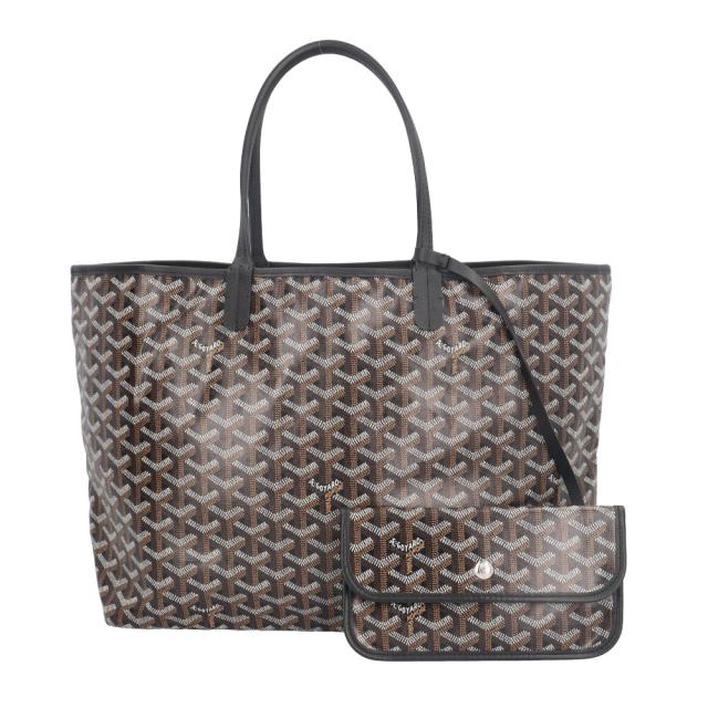 ゴヤール サンルイPM トートバッグ PVCコーティングキャンバス ブラック ユニセックス GOYARD  中古 R&Kリサイクルキング