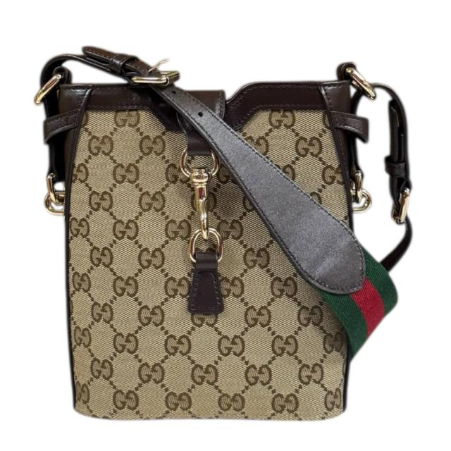 グッチ ミニバケットバッグ ショルダーバッグ GGキャンバス 782919 ベージュ レディース GUCCI  中古 R&Kリサイクルキング