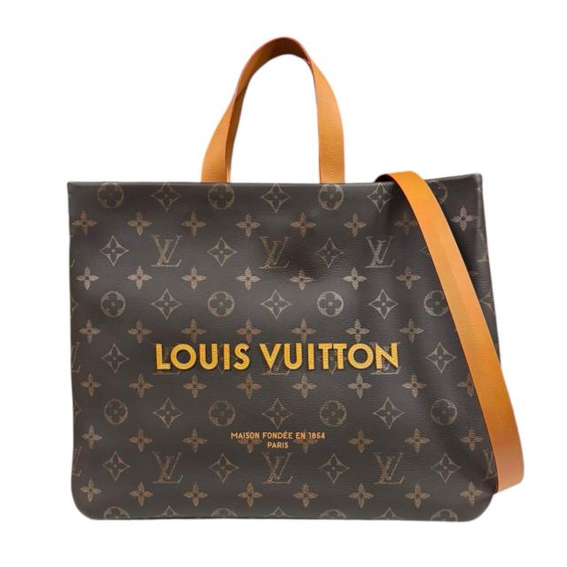 ルイヴィトン ショッパートートMM モノグラム トートバッグ レザー M13928 ブラウン レディース LOUIS VUITTON  中古 R&Kリサイクルキング