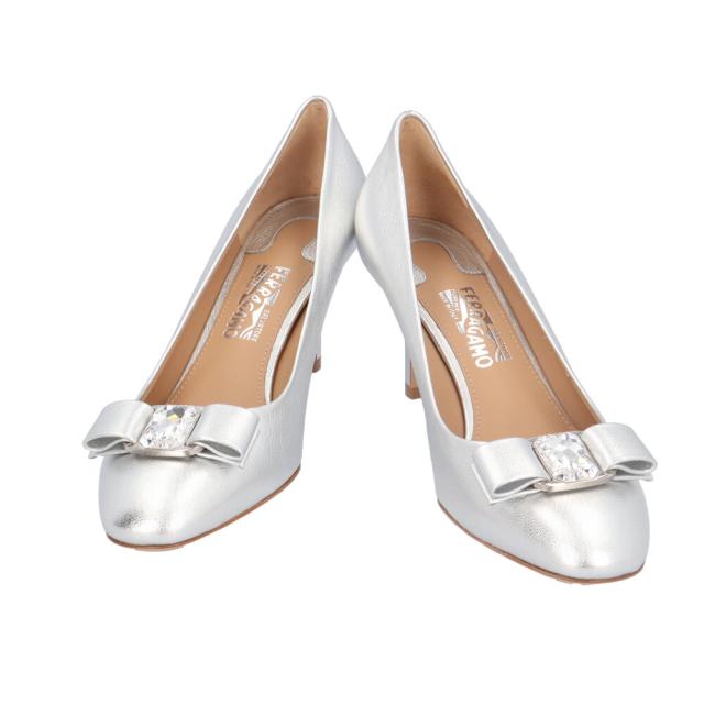 サルヴァトーレフェラガモ パンプス レザー レディース Salvatore Ferragamo  中古 R&Kリサイクルキング