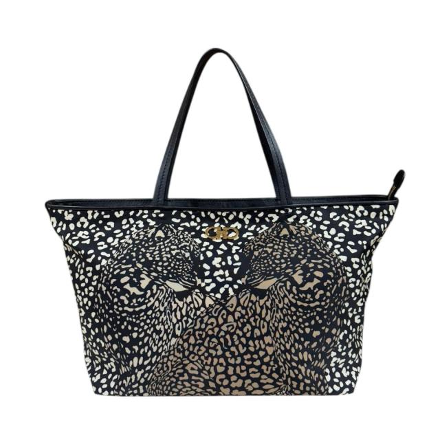 サルヴァトーレフェラガモ ガンチーニ トートバッグ ナイロン GU-21E187 ブラック レディース Salvatore Ferragamo  中古 R&Kリサイクルキング