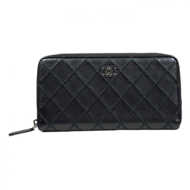 シャネル ワイルドステッチ 長財布 レザー レディース CHANEL  中古 R&Kリサイクルキング