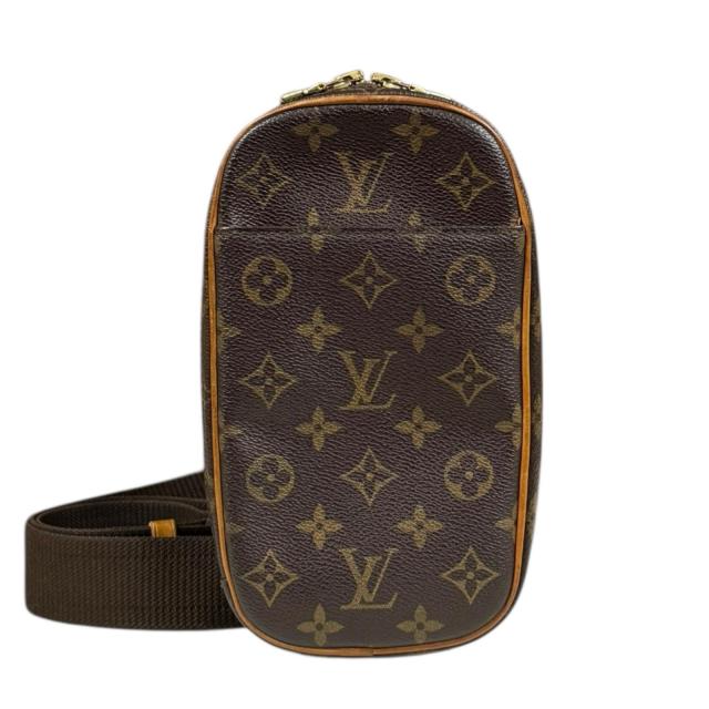 ルイヴィトン ポシェットガンジュ モノグラム ショルダーバッグ モノグラムキャンバス M51870 ブラウン メンズ LOUIS VUITTON  中古 R&Kリサイクルキング
