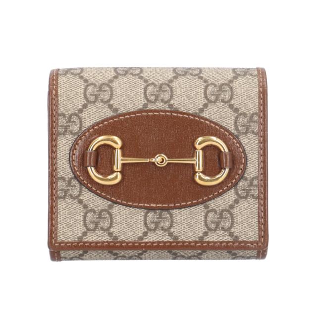 グッチ ホースビット1995 二つ折り財布 GGスプリームキャンバス 621891 レディース GUCCI  中古 R&Kリサイクルキング