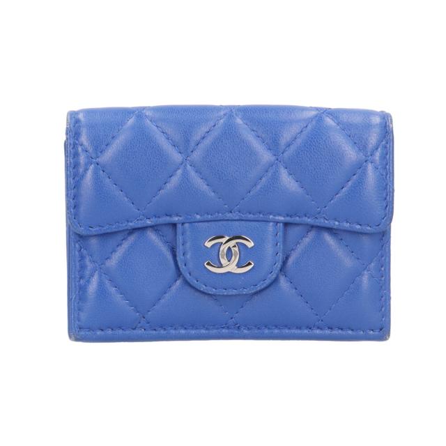 シャネル マトラッセ 三つ折り財布 ラムスキン レディース CHANEL  中古 R&Kリサイクルキング