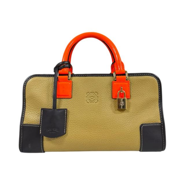 ロエベ アマソナ28 ハンドバッグ レザー 386.84.A03 ベージュ レディース LOEWE  中古 R&Kリサイクルキング