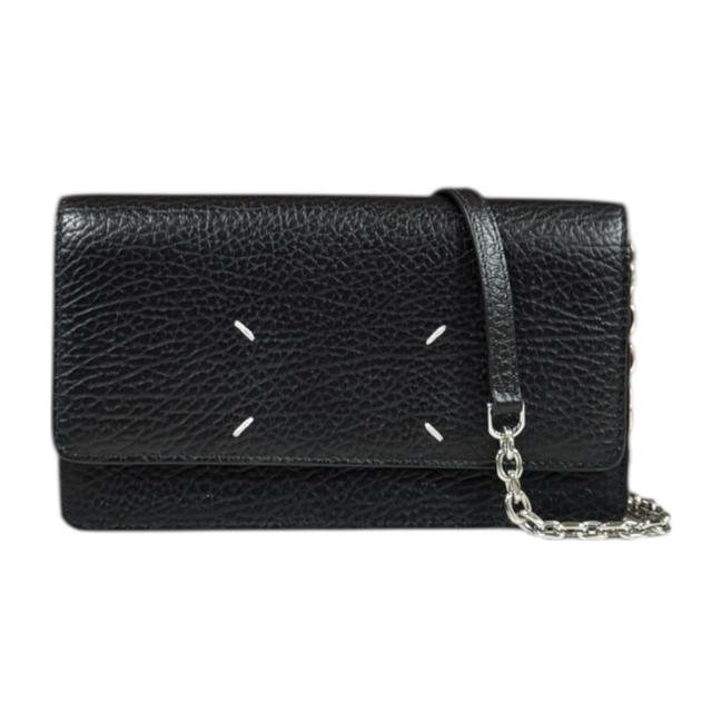 メゾンマルジェラ 4ステッチチェーンウォレット ショルダーバッグ レザー  SA3UI0008 P4455 T8013 ブラック レディース MaisonMargiela  中古 R&Kリサイクルキング