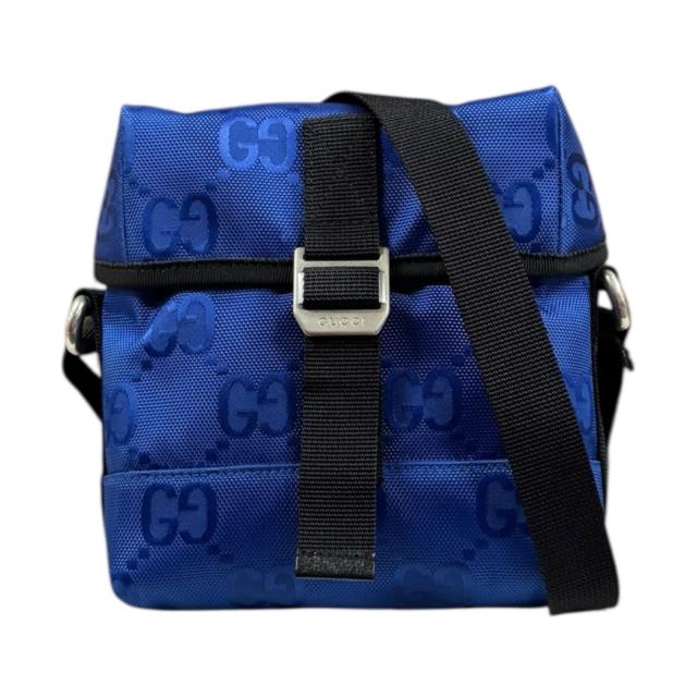 グッチ オブザグリッドメッセンジャーバッグ ショルダーバッグ ナイロン 643858 ブルー ユニセックス GUCCI  中古 R&Kリサイクルキング