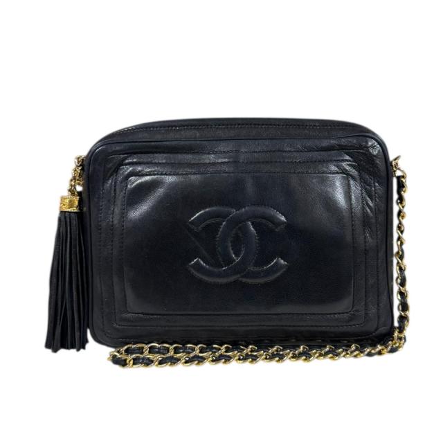 シャネル ショルダーバッグ ブラック レディース CHANEL  中古 R&Kリサイクルキング
