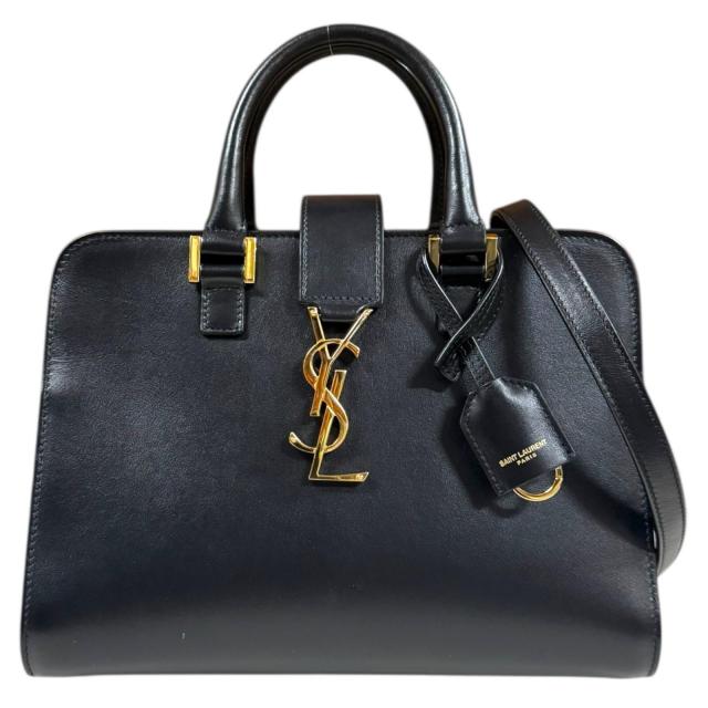 サンローラン ベイビーカバス ショルダーバッグ レザー 568853 ブラック レディース SAINT LAURENT  中古 R&Kリサイクルキング