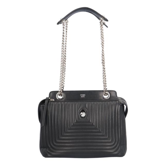 フェンディ スモールドットコムクリック ショルダーバッグ レザー 8BN299 ブラック レディース FENDI  中古 R&Kリサイクルキング