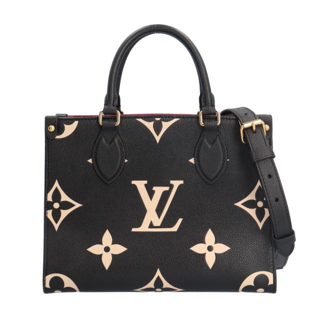 ルイヴィトン オンザゴーPM バイカラーモノグラムアンプラント ショルダーバッグ M45659 ブラック レディース LOUIS VUITTON  中古 R&Kリサイクルキング