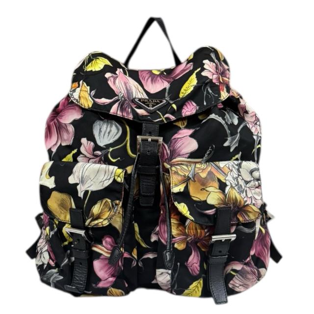 プラダ フラワー リュック・デイパック ナイロン 1BZ811 レディース PRADA  中古 R&Kリサイクルキング