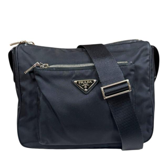 プラダ ショルダーバッグ ナイロン ブラック メンズ PRADA  中古 R&Kリサイクルキング