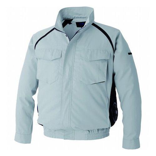空調服 空調服[[R下]] 長袖ブルゾン ウエアのみ シルバー 4L KU92400K30S6 環境改善用品 暑さ対策用品 冷却衣服(代引不可)【送料無料】