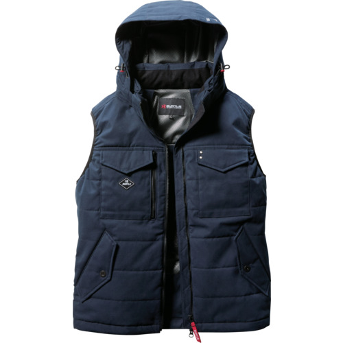 BURTLE 防寒ベスト5054-3-XXLネイビー 50543XXL 環境改善用品 寒さ対策用品 防寒着(代引不可)【送料無料】
