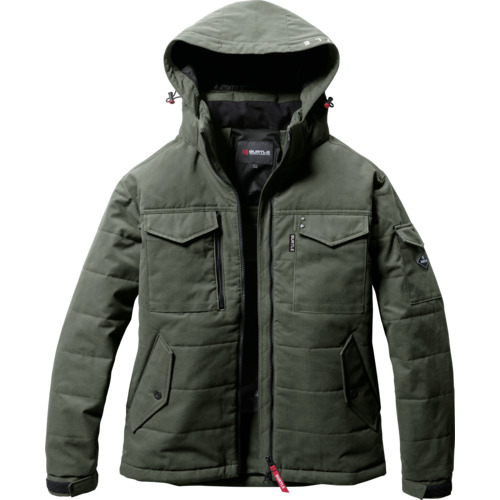 BURTLE 防寒ジャケット5050-14-3XLミルスグリーン 5050143XL 環境改善用品 寒さ対策用品 防寒着(代引不可)【送料無料】