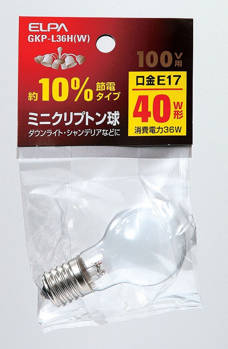 ミニクリプトン球 GKP-L36H(W) エルパ ELPA 朝日電器の通販はau PAY マーケット - リコメン堂 | au PAY マーケット－通販サイト