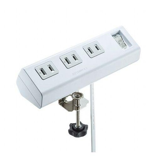 【5個セット】 サンワサプライ 便利タップ クランプ固定式 TAP-B53WX5(代引不可)【送料無料】