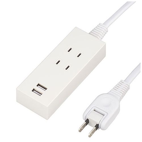 【10個セット】 YAZAWA 2AC2USB 2.1A2.5m ホワイト Y024025WH2UX10(代引不可)【送料無料】