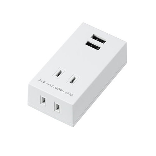 【5個セット】 YAZAWA 両挿しUSBフロントタップ2個口ホワイト H1FS4002UWHX5(代引不可)【送料無料】