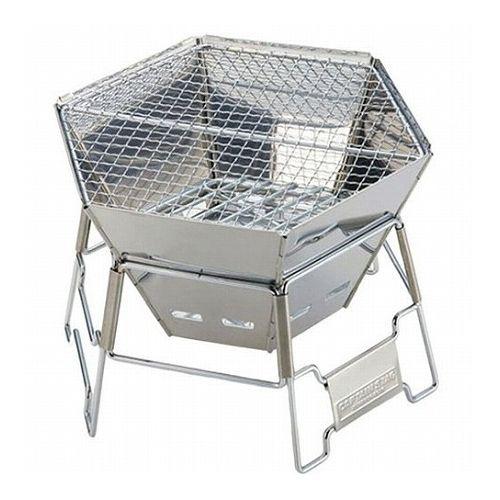 キャプテンスタッグ ヘキサステンレスファイアグリル M M-6498(代引不可)【送料無料】