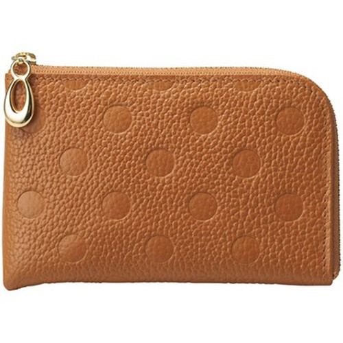 姫路レザー 牛革L字ファスナーミニ財布 キャメル K20882425 雑貨(代引不可)【送料無料】