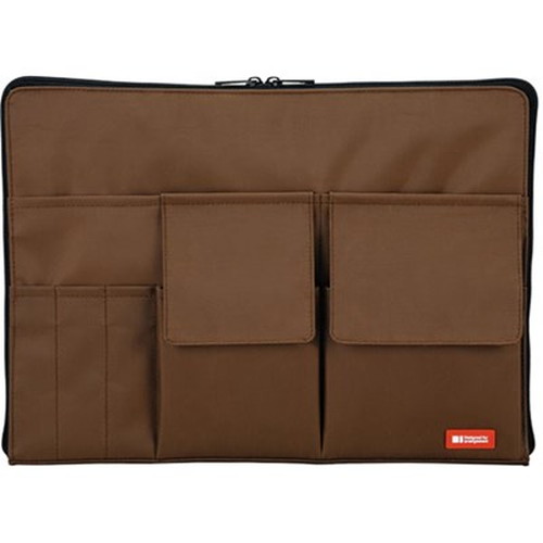 【5個セット】 LIHIT LAB. バッグインバッグ A4 茶 A-7554-9-BRX5 雑貨(代引不可)【送料無料】