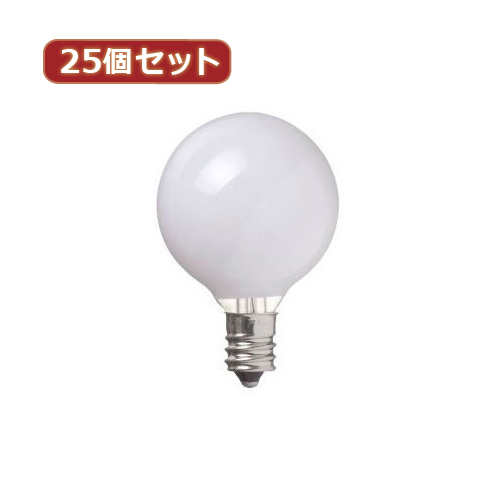 YAZAWA 【25個セット】 ベビーボール球40WホワイトE12 G401240WX25 家電 照明器具 照明器具【送料無料】