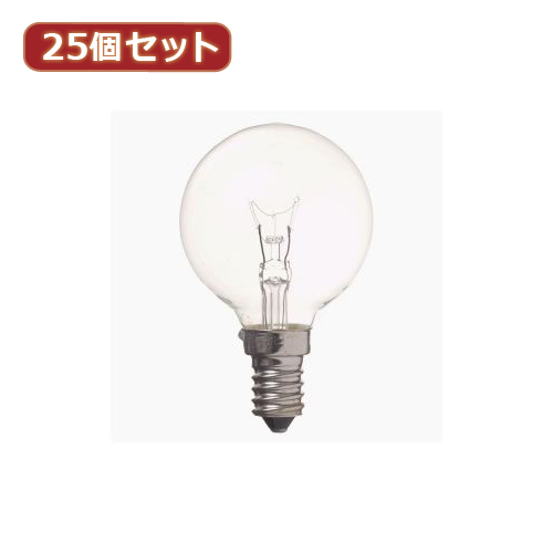 YAZAWA 【25個セット】 ベビーボール球25WクリアE14 G501425CX25 家電 照明器具 照明器具【送料無料】