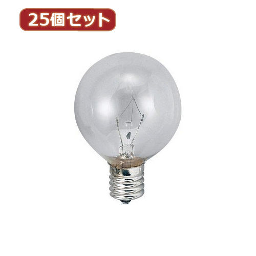 YAZAWA 【25個セット】 ベビーボール球10WクリアE26 G602610CX25 家電 照明器具 照明器具【送料無料】