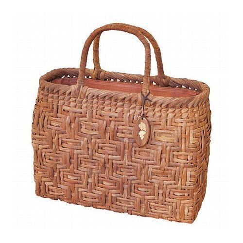 ヤマコー てまひま工房 日本製山葡萄バッグ/連続枡編み 大 yamaco79435(代引不可)【送料無料】