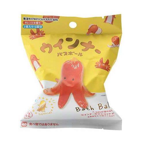 【1ケース(24個入)】 ノルコーポレーション バスボール 発泡タイプの入浴剤 写実食品 ウインナー OBWIN0101X24【送料無料】