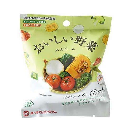【1ケース(24個入)】 ノルコーポレーション バスボール 発泡タイプの入浴剤 写実食品 おいしい野菜 OBOYA0101X24【送料無料】