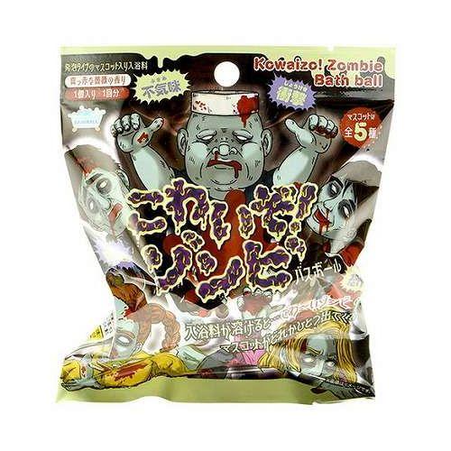 【1ケース(24個入)】 ノルコーポレーション バスボール 発泡タイプの入浴剤 こわいぞ ゾンビ OBZON0101X24【送料無料】