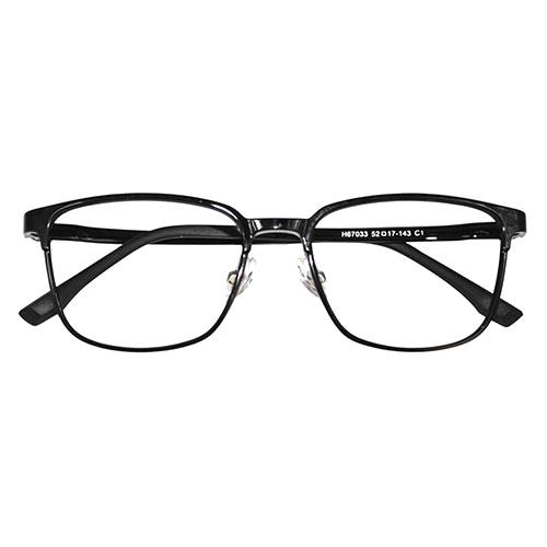 PrimaOpt 透明でメガネのようなクリアサングラス 67033 紫外線カット ブルーライトカット ブラック 67033-1(代引不可)【送料無料】