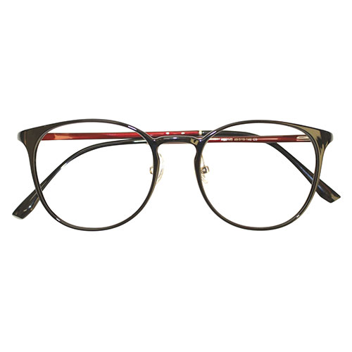 PrimaOpt 透明でメガネのようなクリアサングラス 66149 ボストン型 紫外線カット ブルーライトカット ブラック×ワイン 66149-5(代引不可)【送料無料】