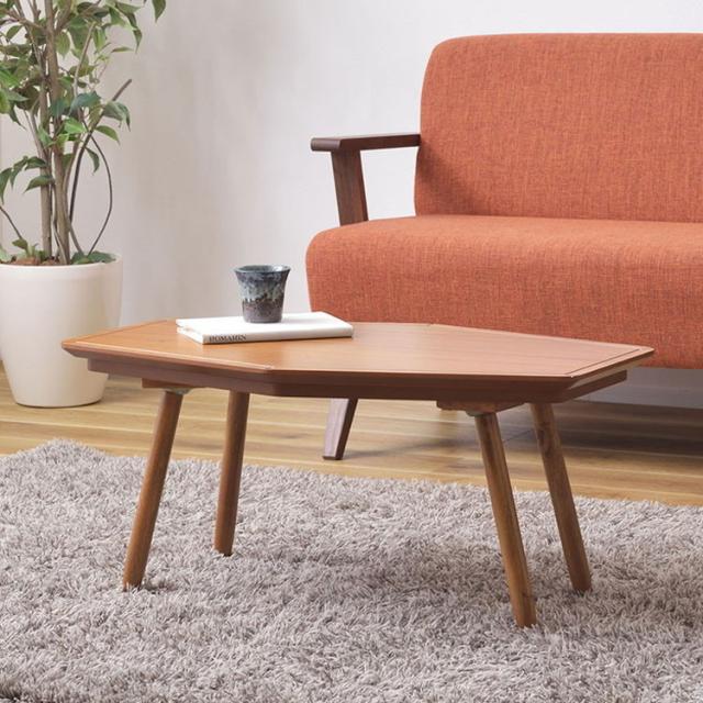 コタツ コタツテーブル センターテーブル ミニ コンパクト 一人使い オールシーズン ハーフヒーター 天然木 アカシア デザイン おしゃれ シャープ(代引不可)【送料無料】