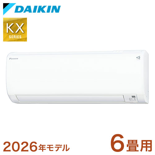 ダイキン スゴ暖 ルームエアコン KXシリーズ 2026年モデル S226ATKS-W 6畳用 ホワイト 壁掛け 家庭用 室内機 2.2kW(代引不可)【送料無料】
