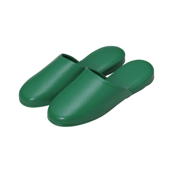 オーミケンシ 高周波レザースリッパ 10足組 5702-10 グリーン 10足（代引不可）