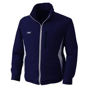 空調服 フード付き ポリエステル製長袖ブルゾン リチウムバッテリーセット BP-500BFC03S2 ネイビー M（代引不可）