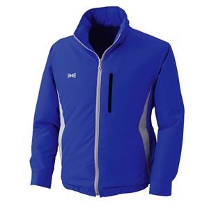 空調服 フード付き ポリエステル製長袖ブルゾン リチウムバッテリーセット BP-500BFC04S3 ブルー L（代引不可）