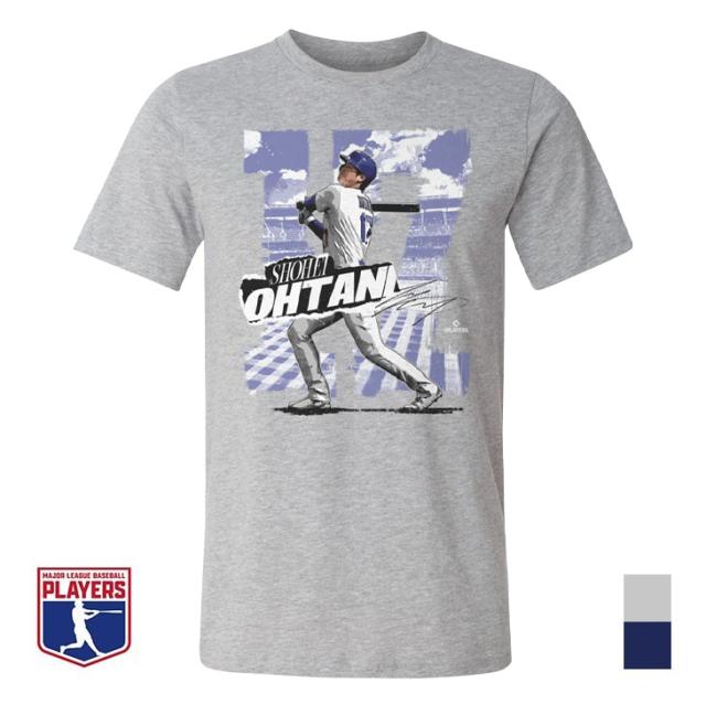 MLBPA公式ライセンス 大谷翔平グラフィックTシャツ スタジアム柄 S/M/L/XL メンズ レディース グレー ブルー 直輸入品 大谷翔平 Tシャツ ドジャース 応援 グッズ 野球 メジャーリーグ MLB(代引不可)【送料無料】