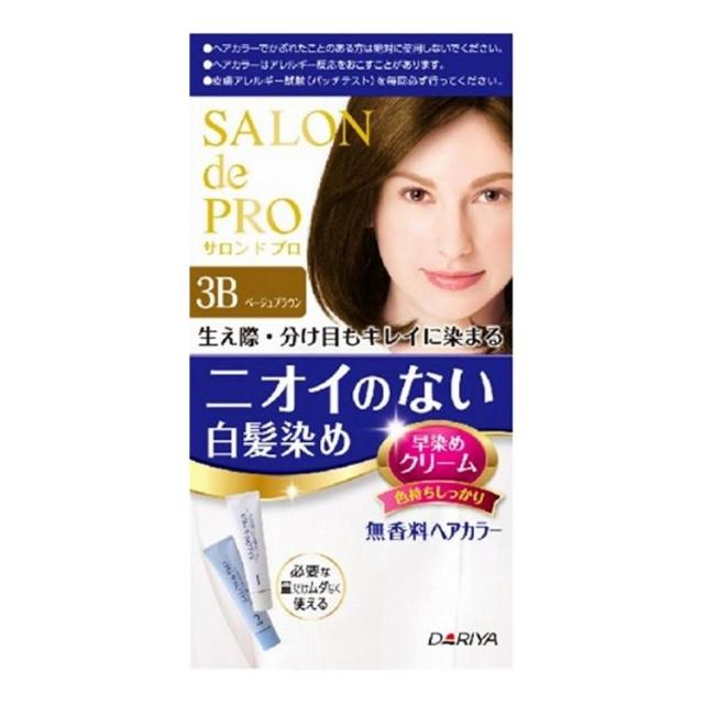 【単品12個セット】 ダリヤ サロンドプロ 無香料ヘアカラー 早染めクリーム(白髪用)3Bベージュブラウン ヘアカラー(代引不可)【送料無料】