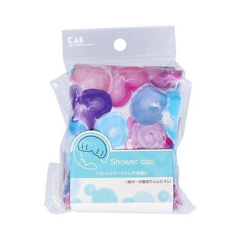 【単品14個セット】 HL0183 SS シャワーキャップ 綿ガーゼ裏地 貝印(代引不可)【送料無料】