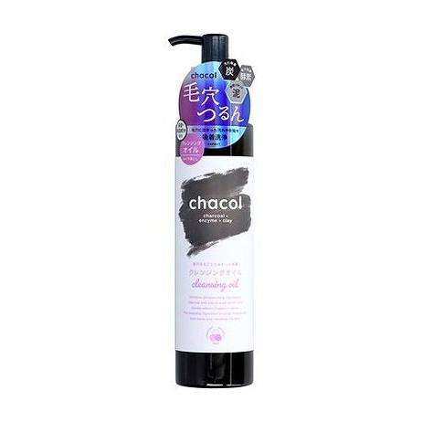 【単品10個セット】 chacol 炭&酵素 クレンジングオイル 200ml 熊野油脂(代引不可)【送料無料】