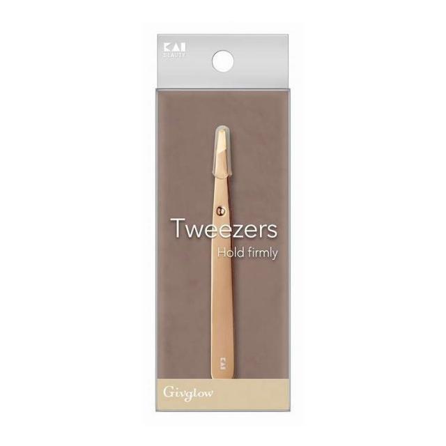【単品9個セット】 HC3905 Givglow TWEEZERS CHAMPAGNEGOLD 貝印(代引不可)【送料無料】