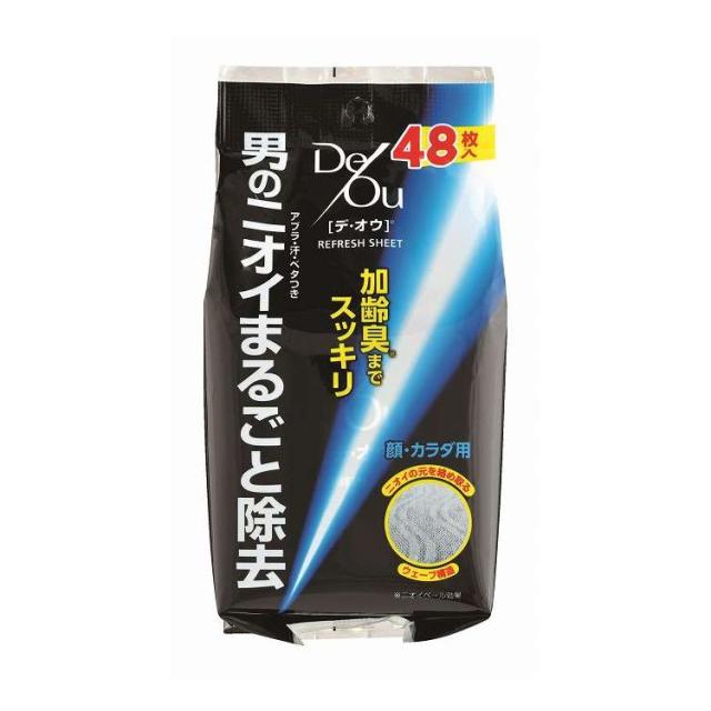 【単品19個セット】 ロート製薬 デ・オウ リフレッシュシート 48枚入り(代引不可)【送料無料】