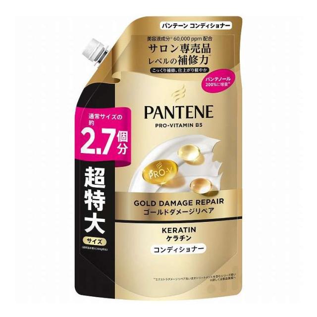 【単品14個セット】 P&Gジャパン パンテーンゴールドダメージリペアコンディショナーつめかえ超特大サイズ 700G(代引不可)【送料無料】
