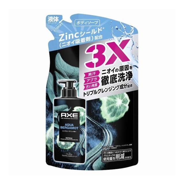 【単品17個セット】 ユニリーバ・ジャパン アックス プレミアムフレグランス ボディソープ アクアベルガモット つめかえ用 350G(代引不可)【送料無料】